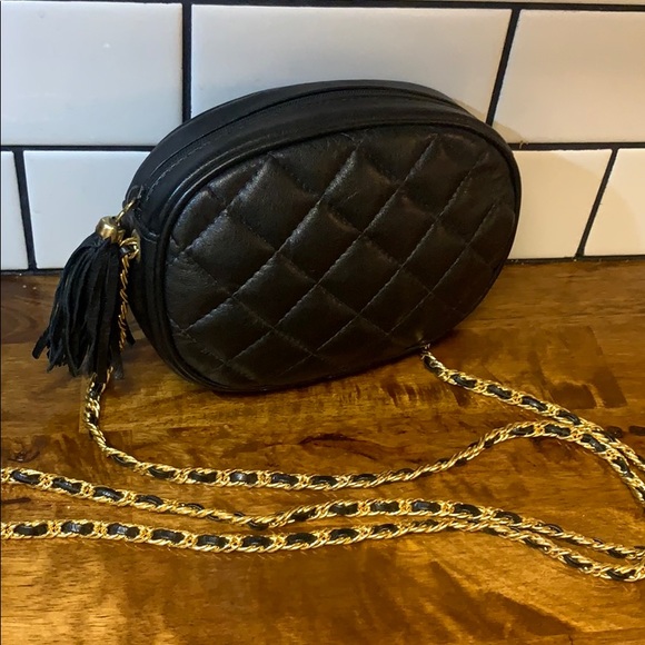 L.J. Simone | Bags | Lj Simone Ny Quilted Black Faux Leather Purse ...